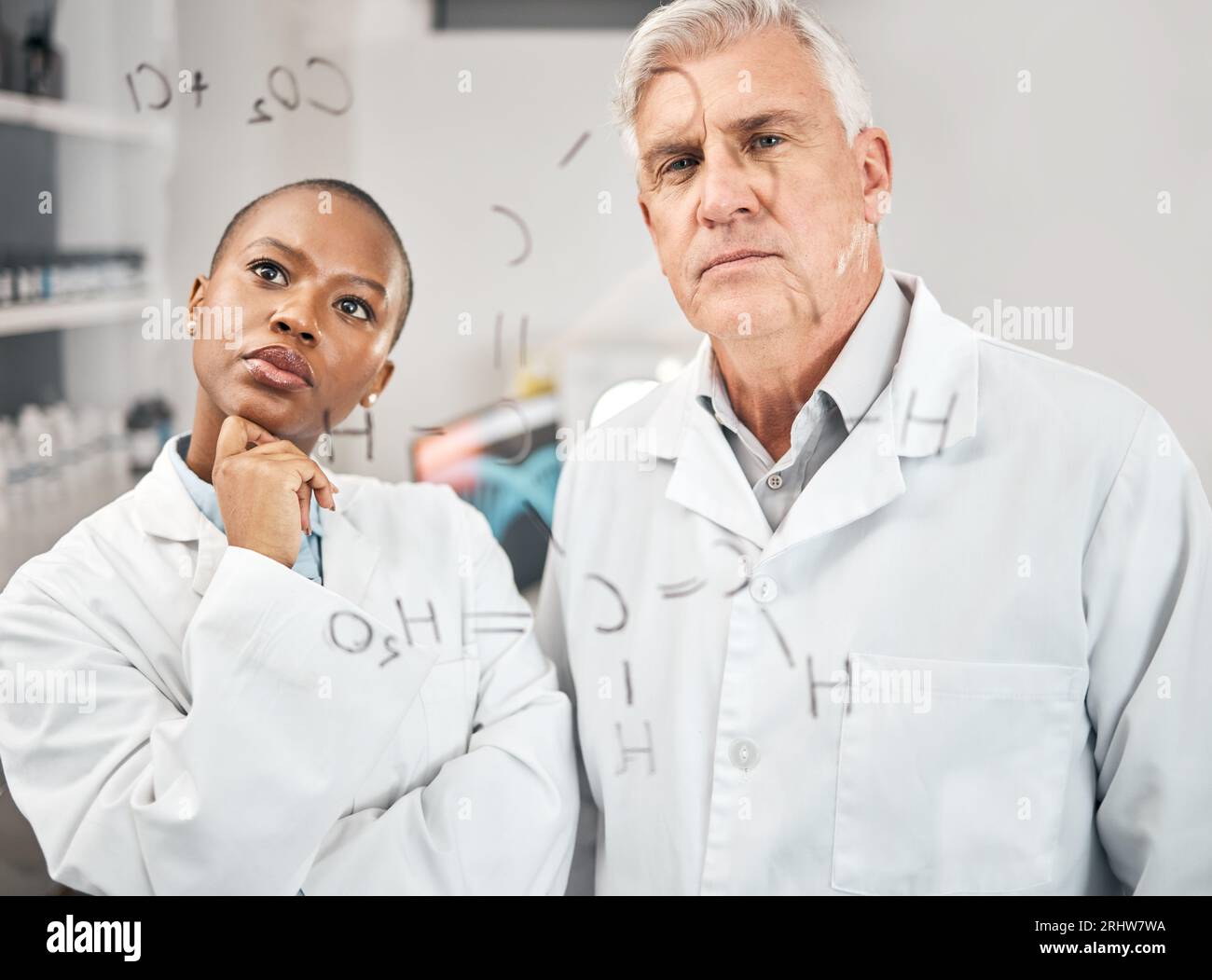 Science, solution and thinking with people in laboratory for research ...