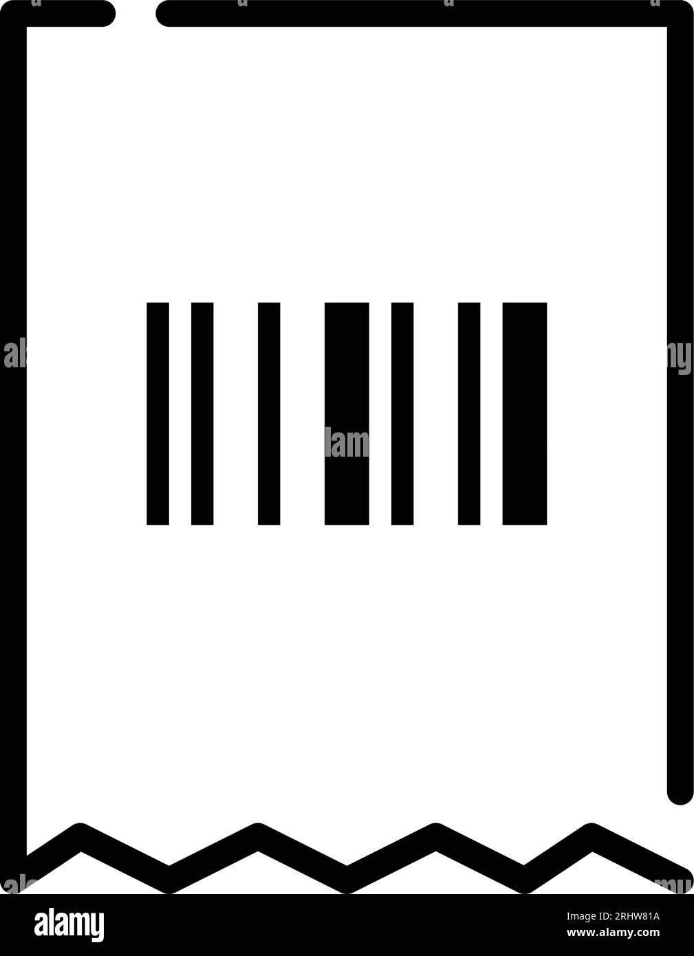 Bar code printed on a check. Pixel perfect, editable stroke Stock ...