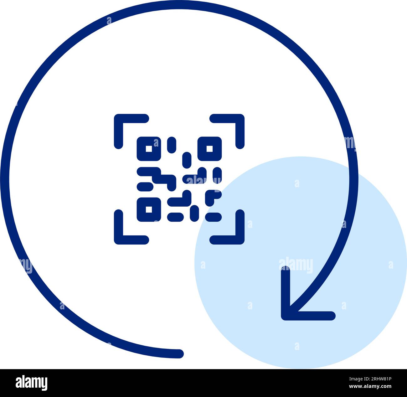 Qr code with renew symbol. Payment and rewards. Pixel perfect icon Stock Vector Image & Art - Alamy