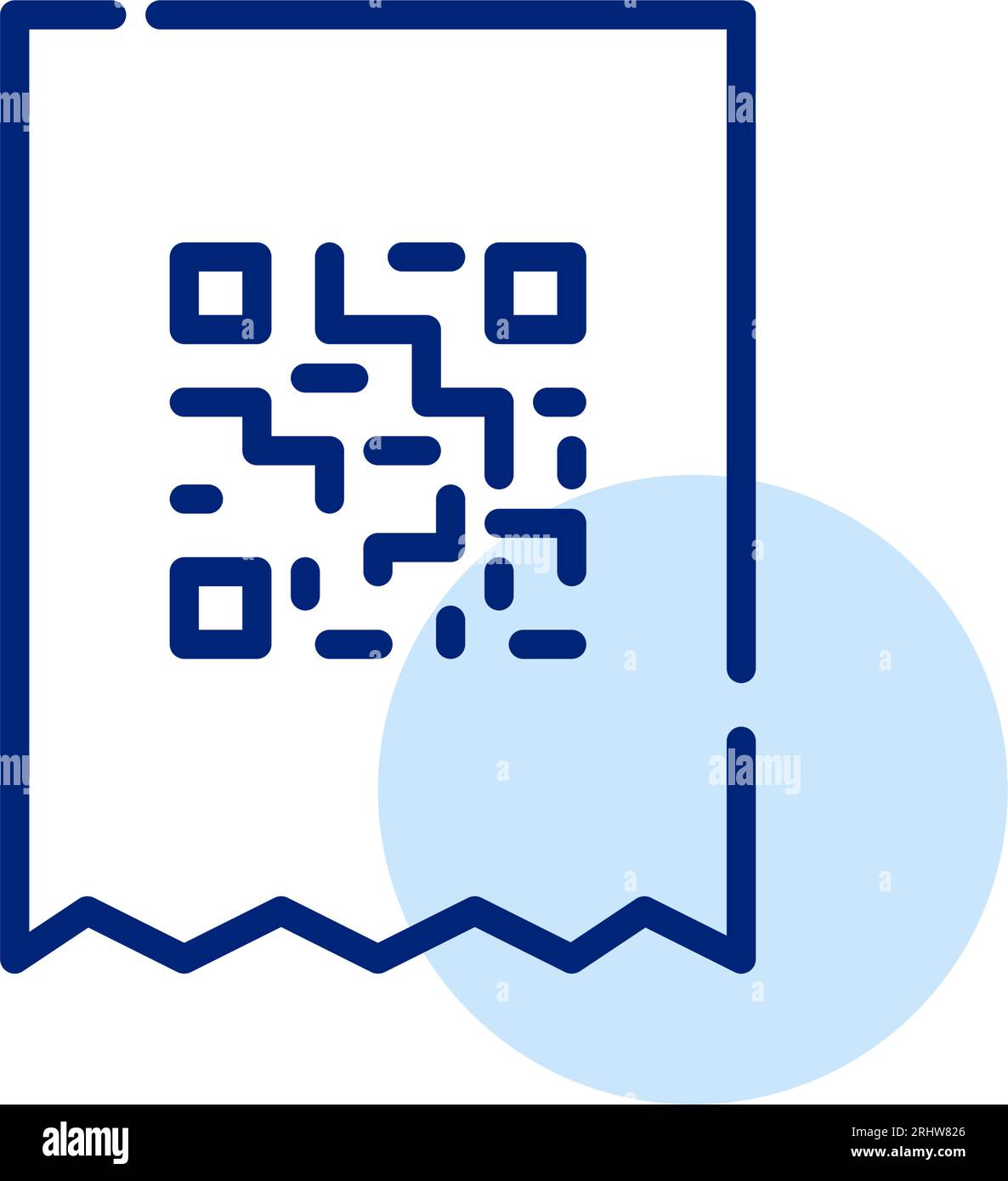 Qr-code printed on a check. Pixel perfect icon Stock Vector Image & Art ...