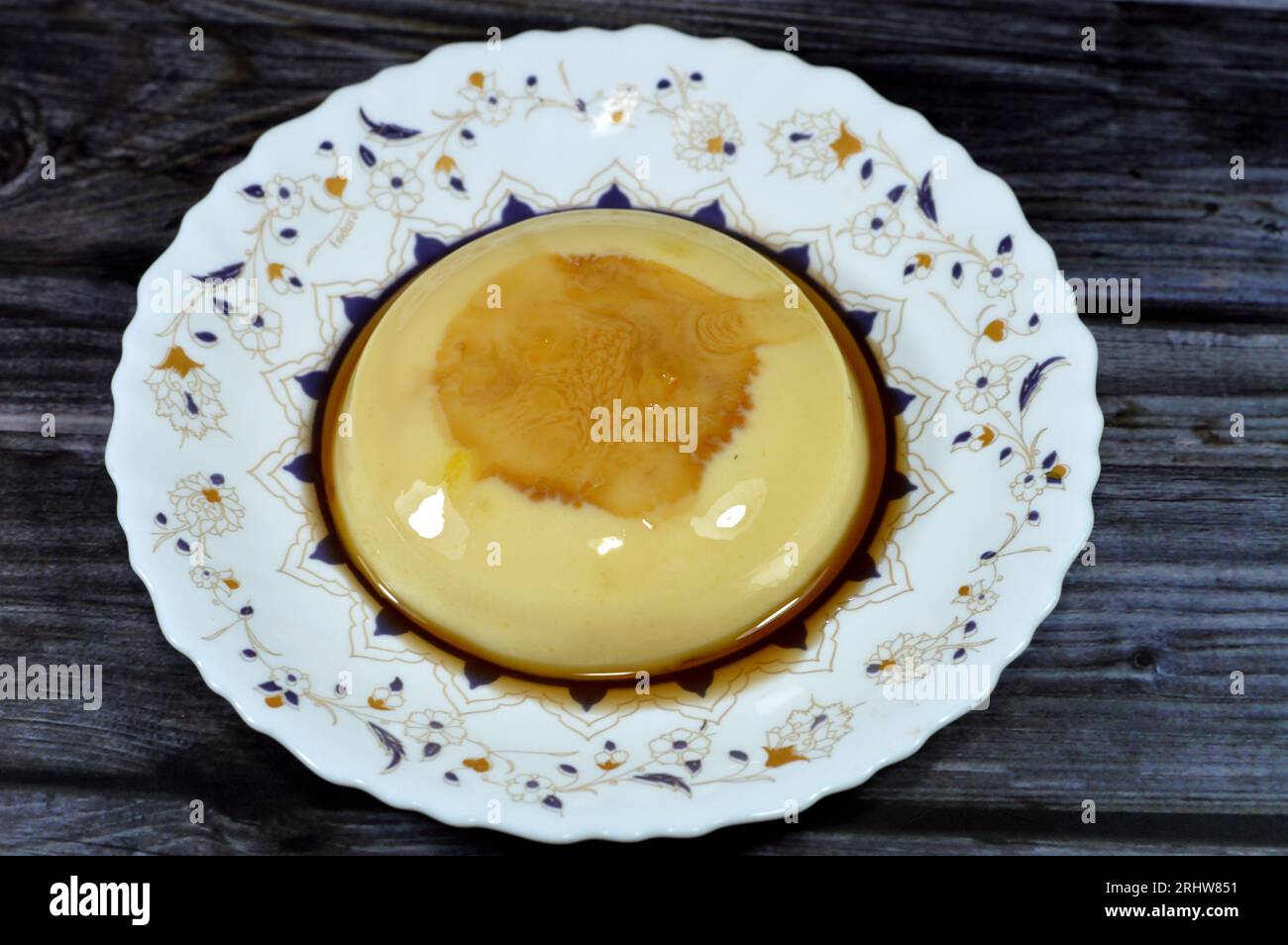 Creme caramel, flan, caramel pudding or custard is a custard dessert ...