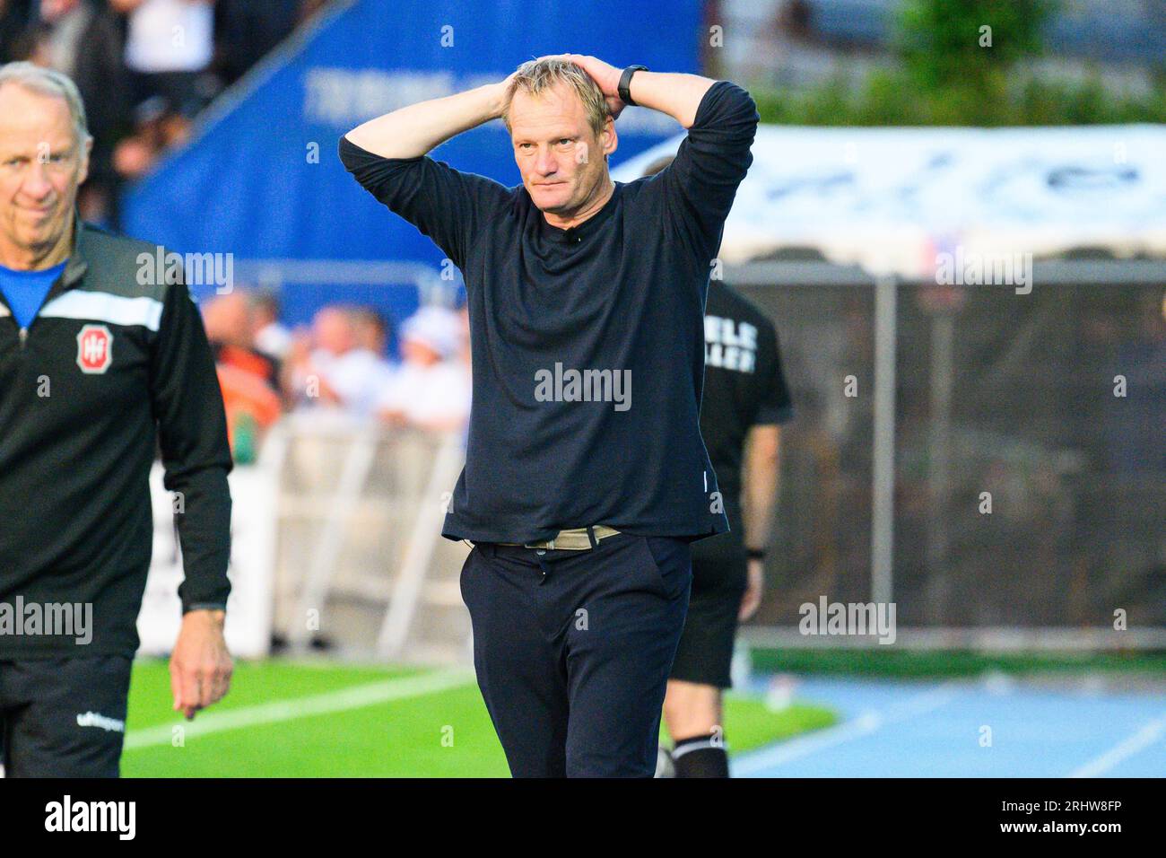 Hvidovre, Denmark. 18th Aug, 2023. Head coach Per Frandsen of Hvidovre ...