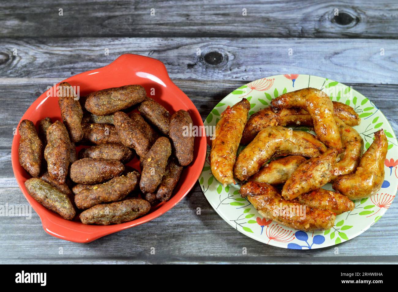 Background of Egyptian classic homemade sausage of deep fried stuffed ...