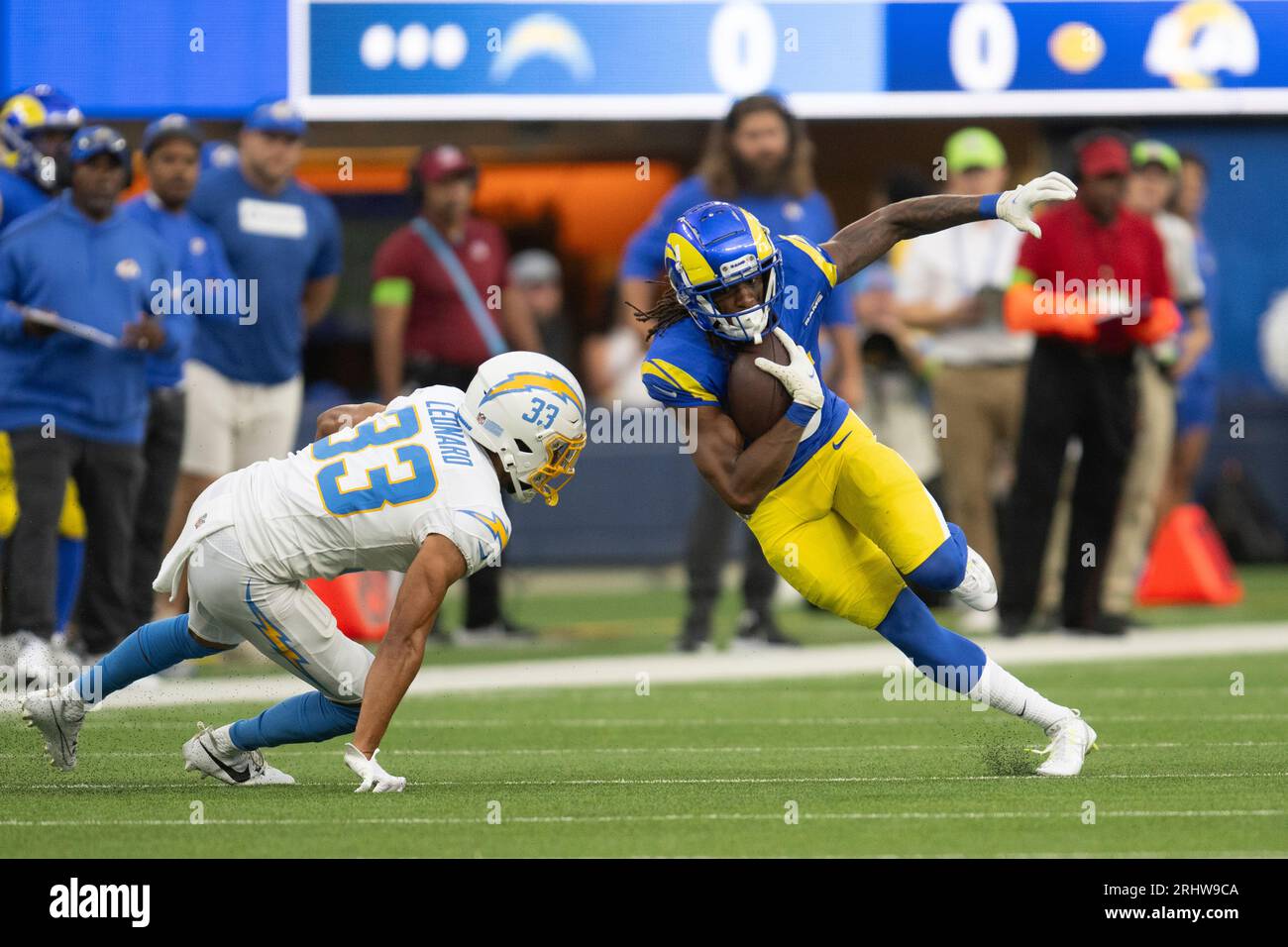 Los Angeles Rams wide receiver Demarcus Robinson (15) runs with the ...
