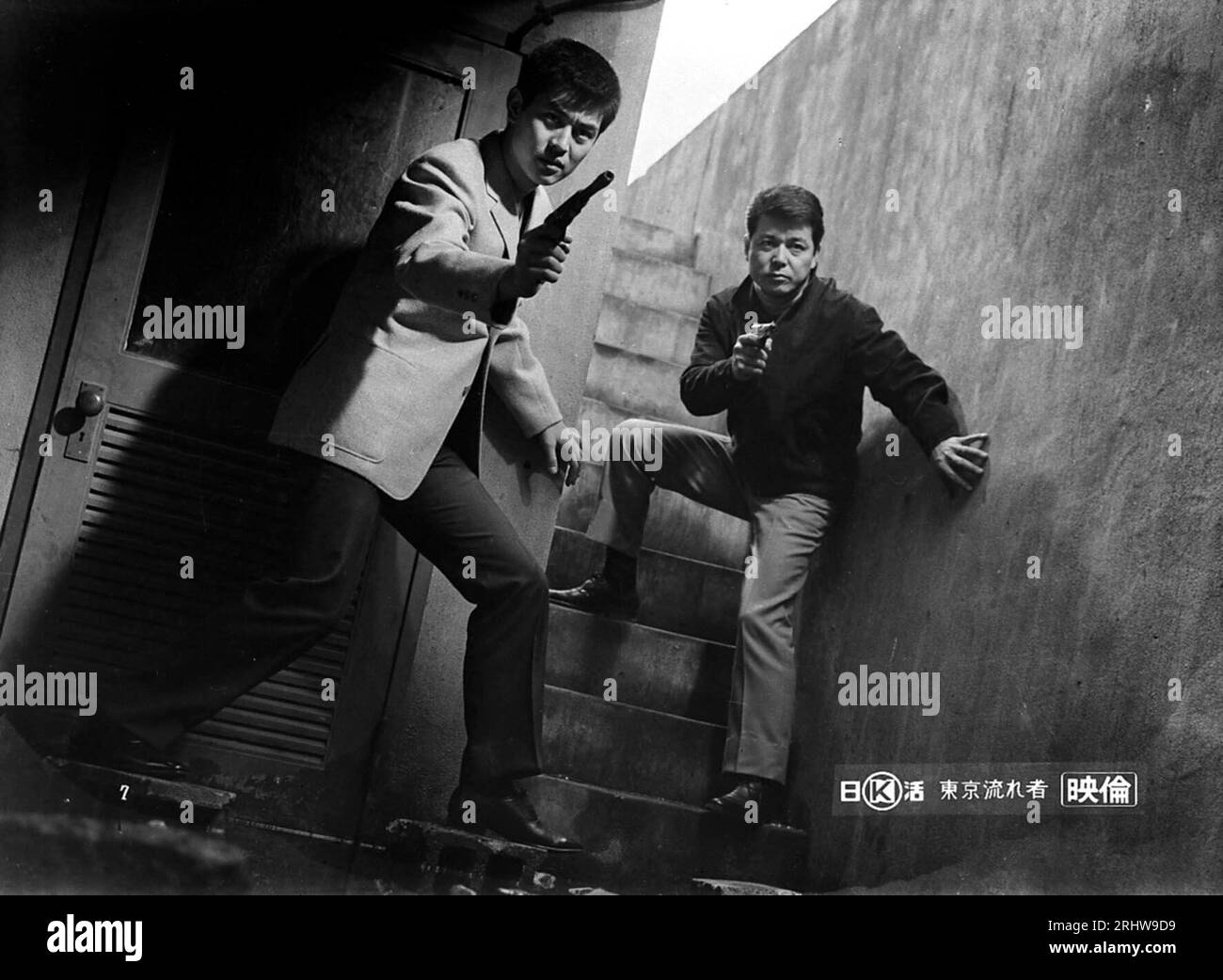 HIDEAKI NITANI and TETSUYA WATARI in TOKYO DRIFTER (1966) -Original ...