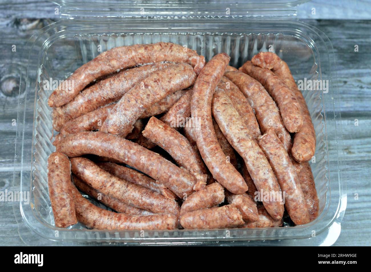Middle Eastern raw fresh beef sausage, Egyptian sausages. it is a dry ...