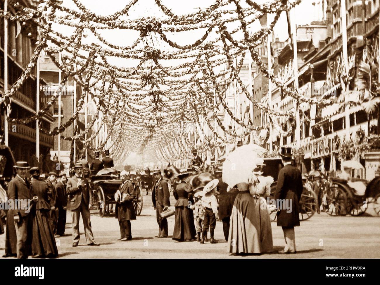 Queen Victoria's Diamond Jubilee decorations, St. James's Street ...