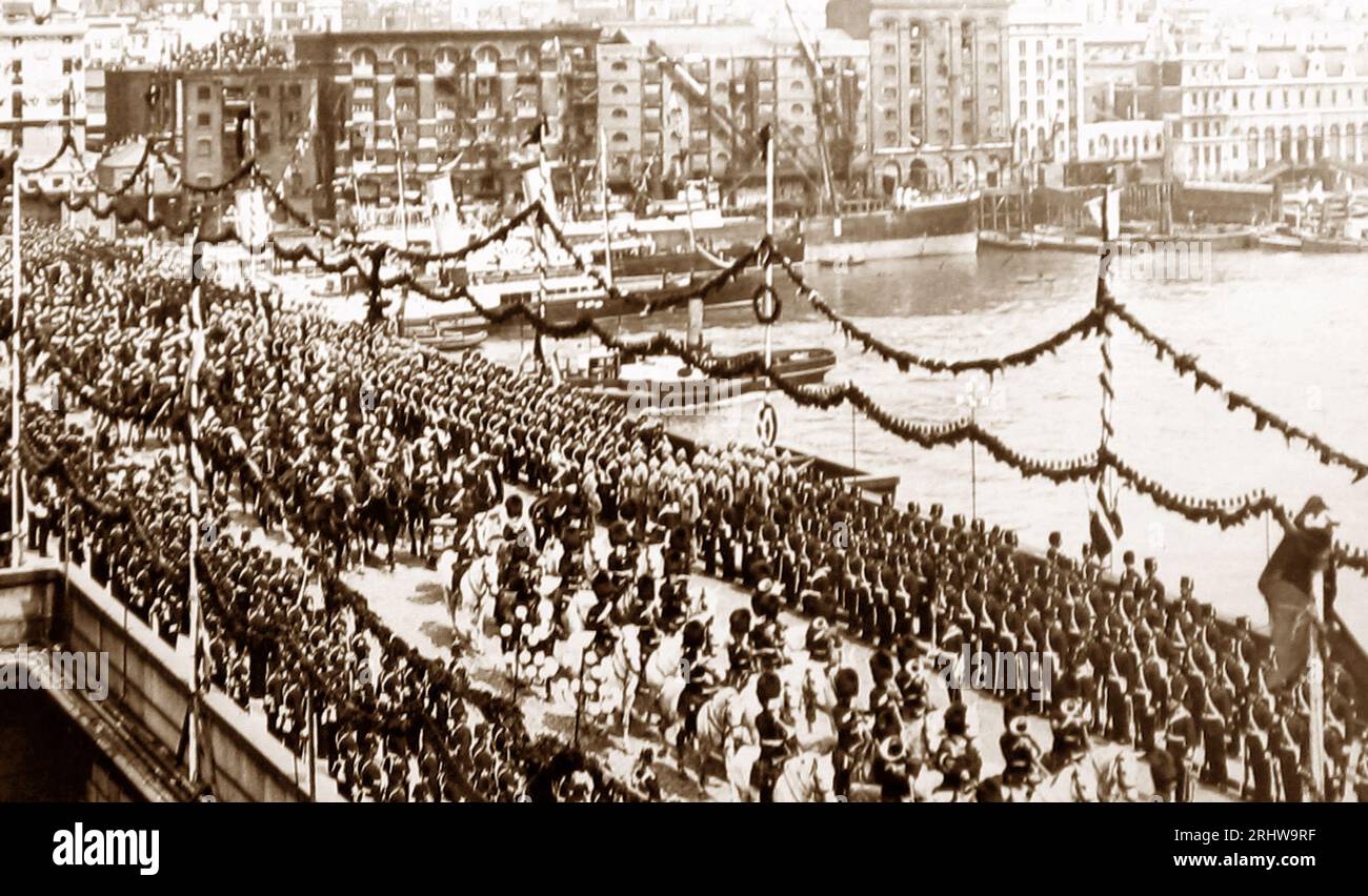 Queen Victoria's Diamond Jubilee procession, London in 1897 Stock Photo ...