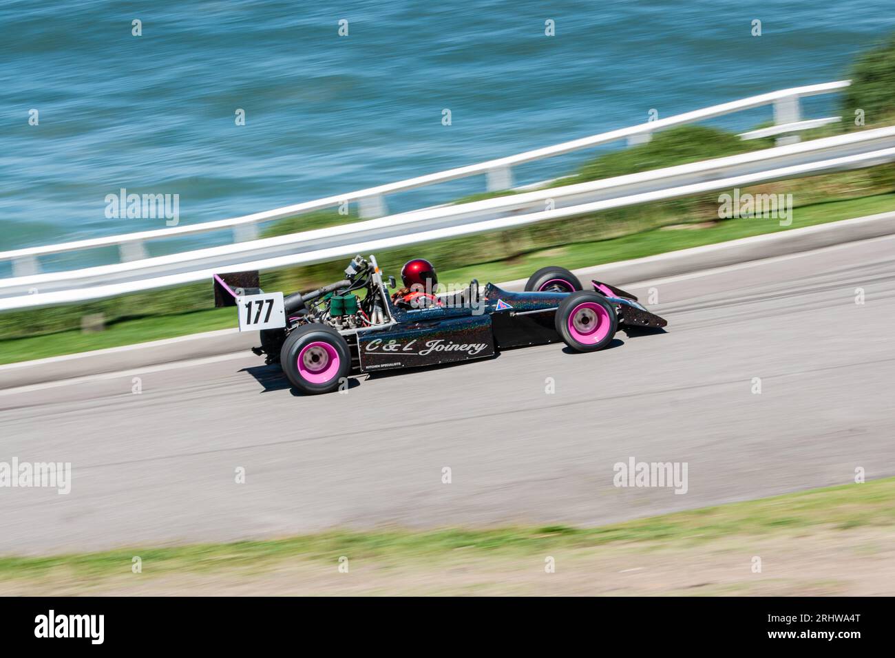 Club level open wheel race car competing in a hillclimb event in ...