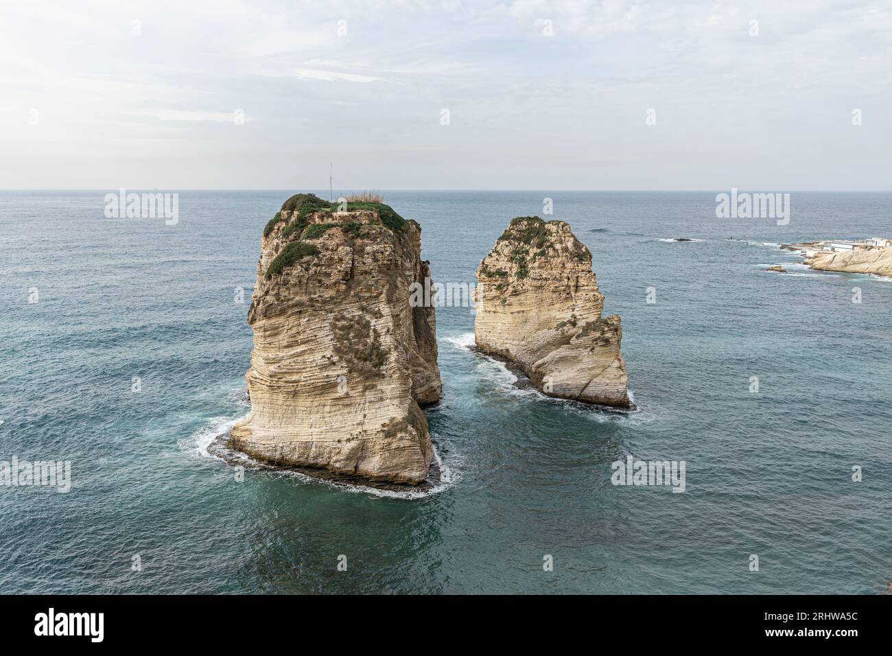Raouche Rocks (Pigeon Rock), Beirut, Lebanon Stock Photo - Alamy
