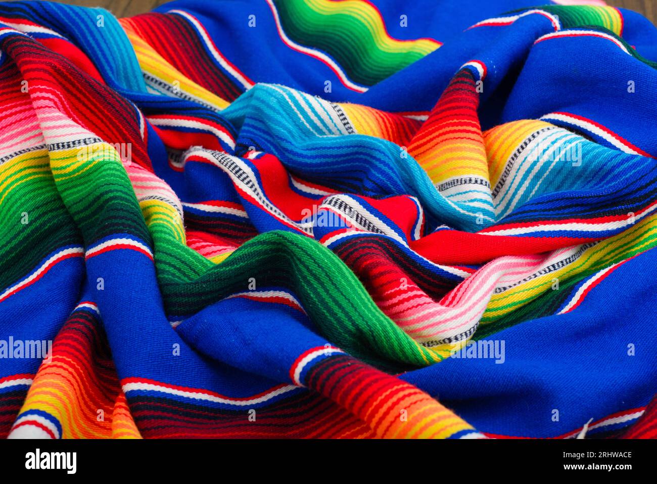 Colorful serape. Typical colorful fabric from Mexico. Texture ...