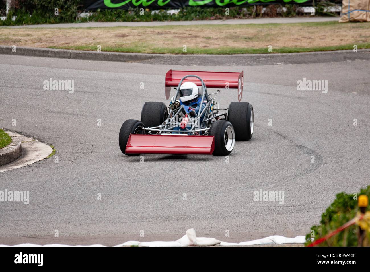 Club level open wheel race car competing in a hillclimb event in ...