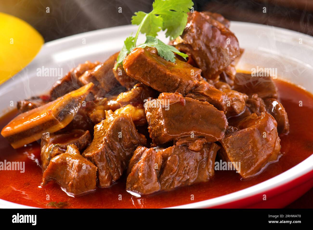 Chinese food-spicy Braised Short Ribs Stock Photo - Alamy