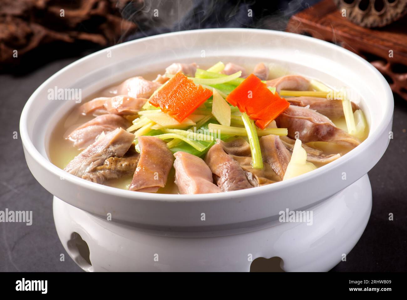 Pork stomach sliced soup,Pork stomach pepper soup, delicacy food among ...