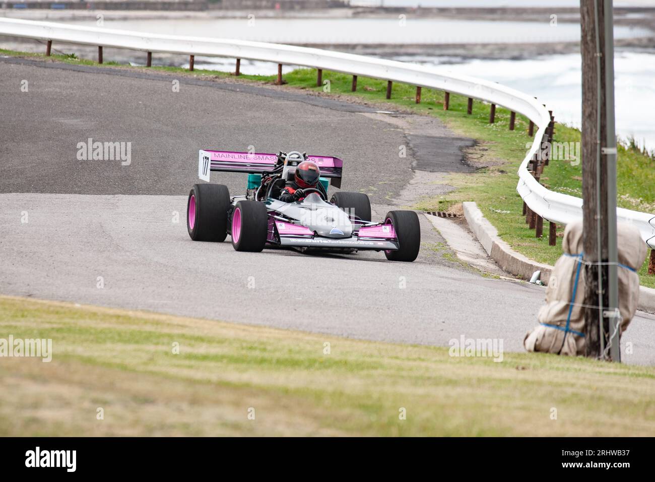 Club level open wheel race car competing in a hillclimb event in ...