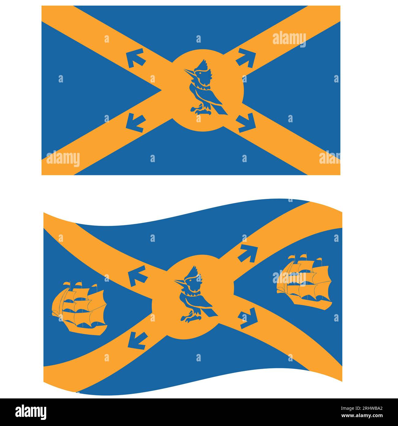 Waving flag of Halifax. Halifax flag on white background. flat style ...