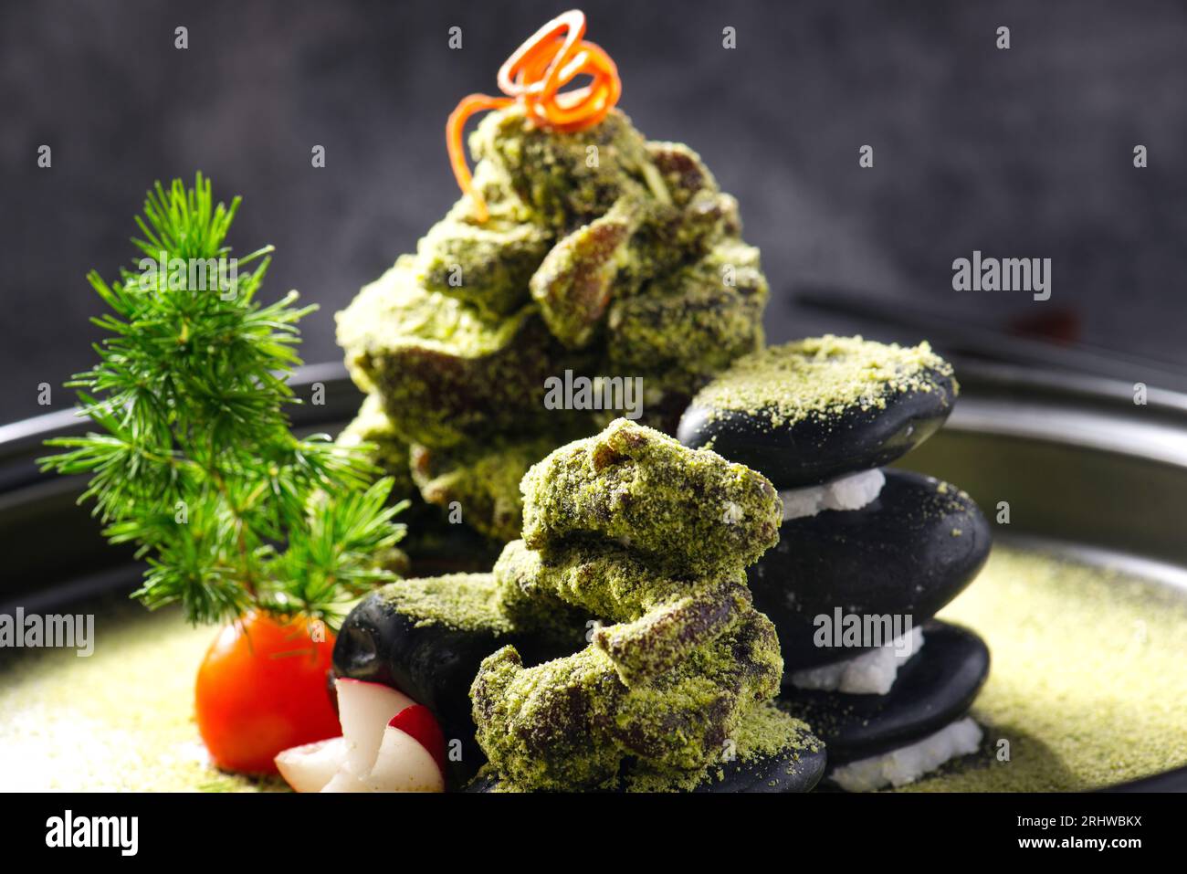 Mochi matcha shang hai Smoked fish, chinese food Stock Photo - Alamy