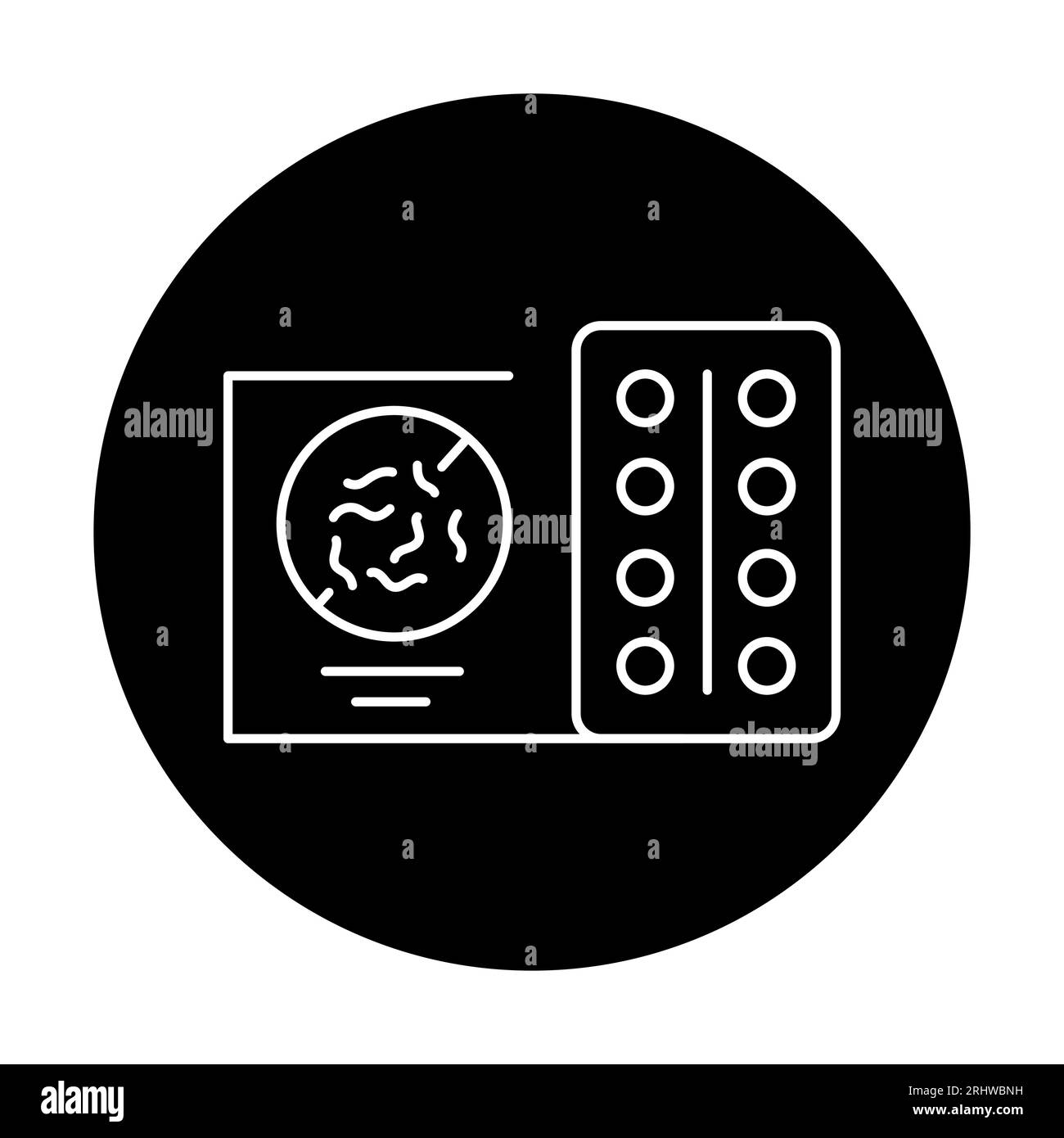 Deworming tablets for animals black line icon. Pictogram for web page ...