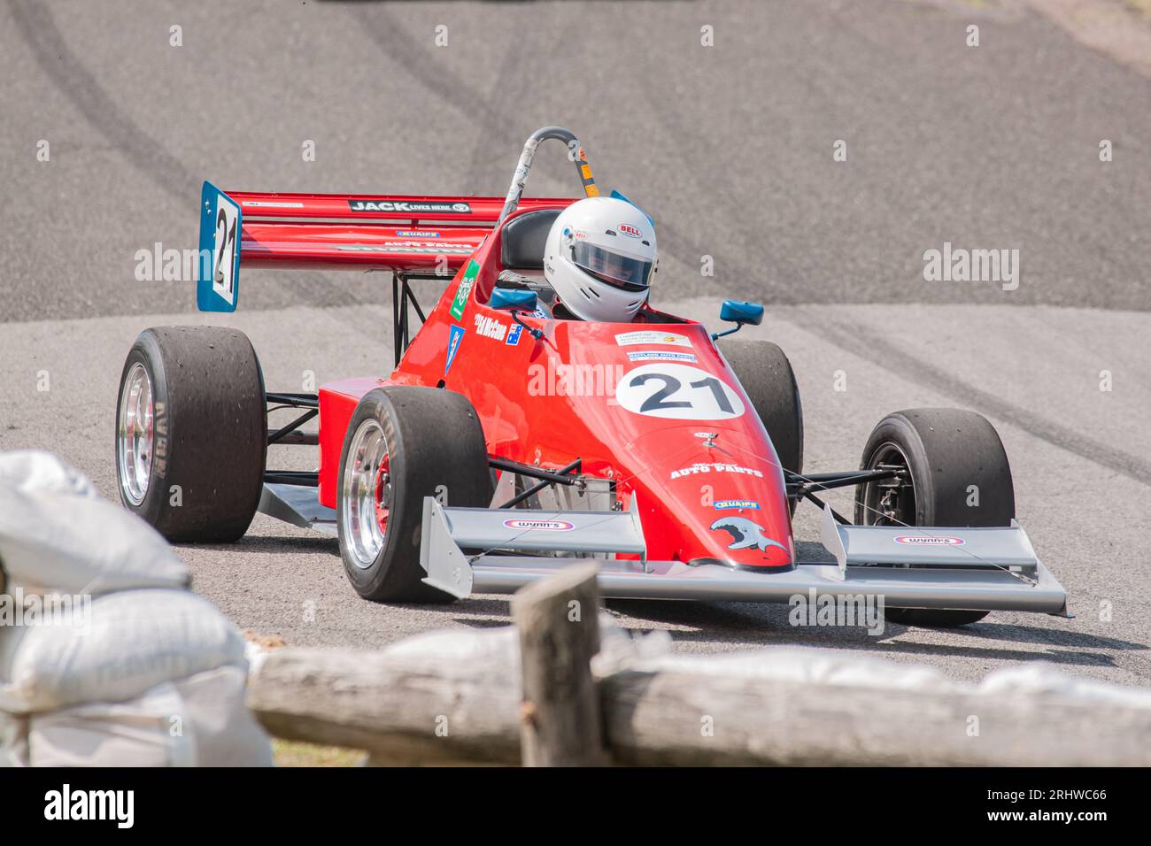 Club level open wheel race car competing in a hillclimb event in ...