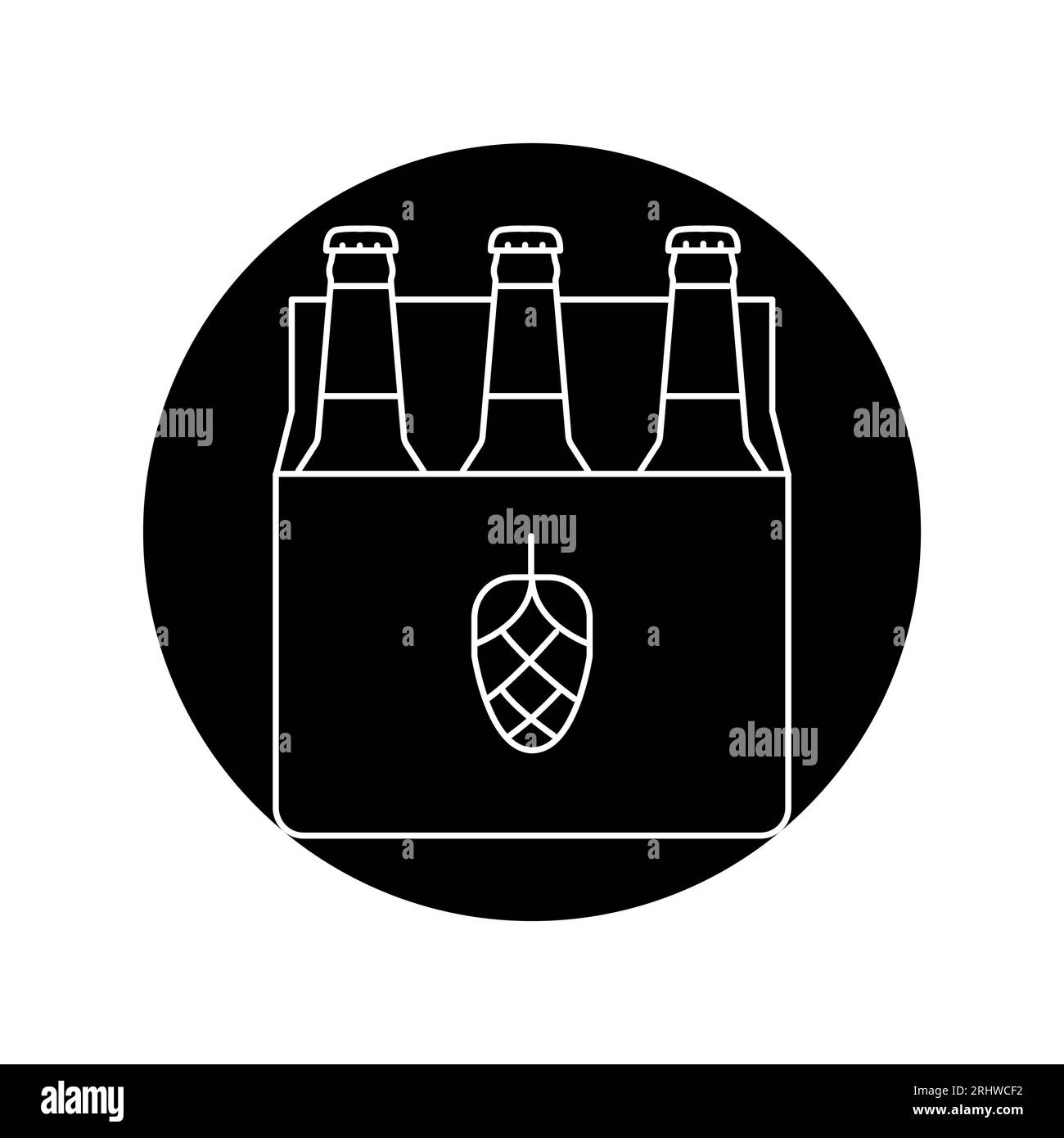 Beer in packaging black line icon. Pictogram for web page, mobile app ...