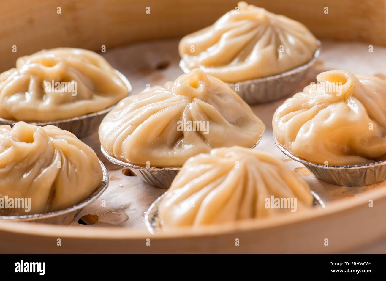 Chinese food Xiao Long Bao, small Chinese steamed bun filling with ...