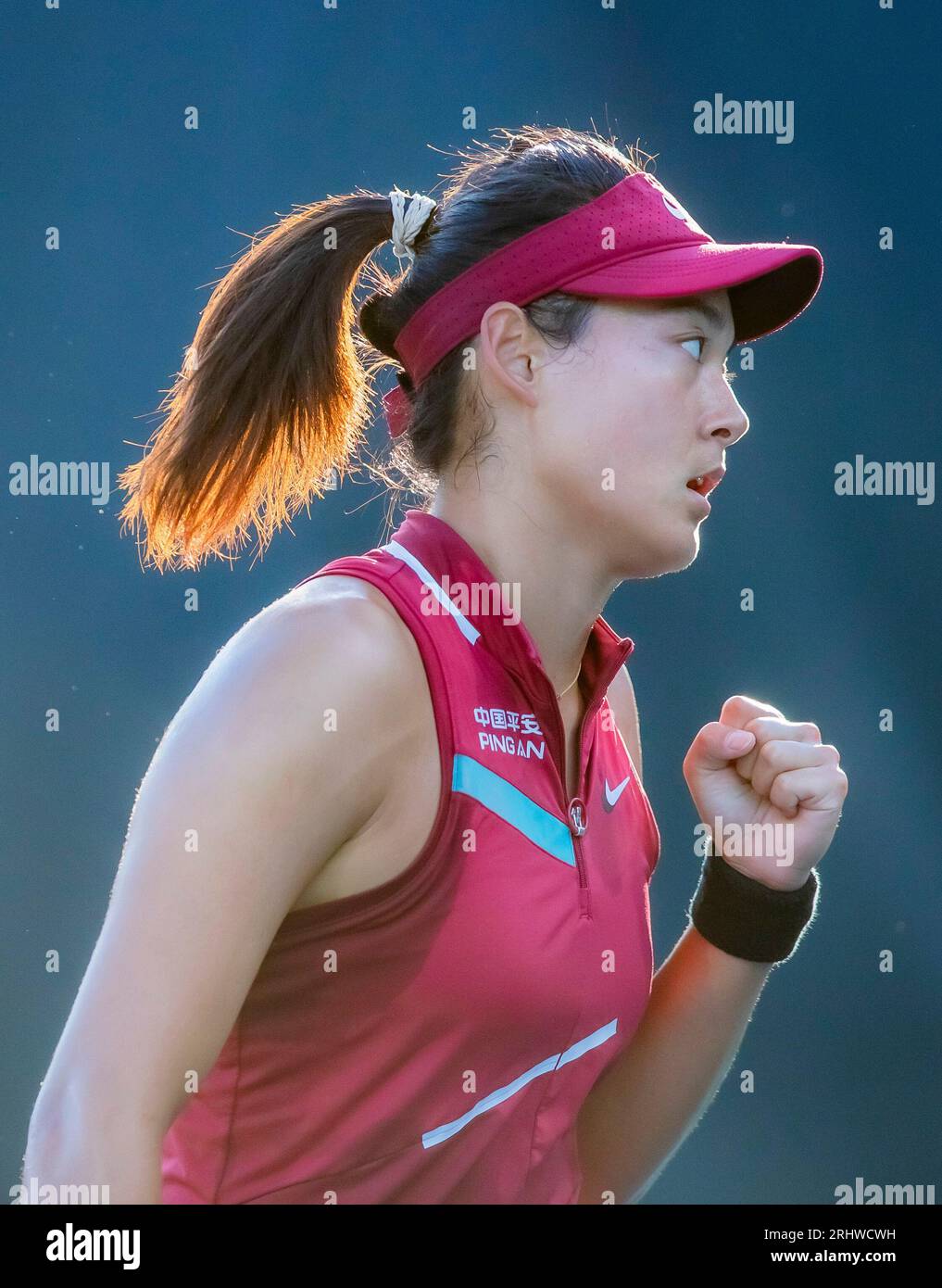 San Francisco, USA. 18th Aug, 2023. Wang Yafan celebrates scoring ...