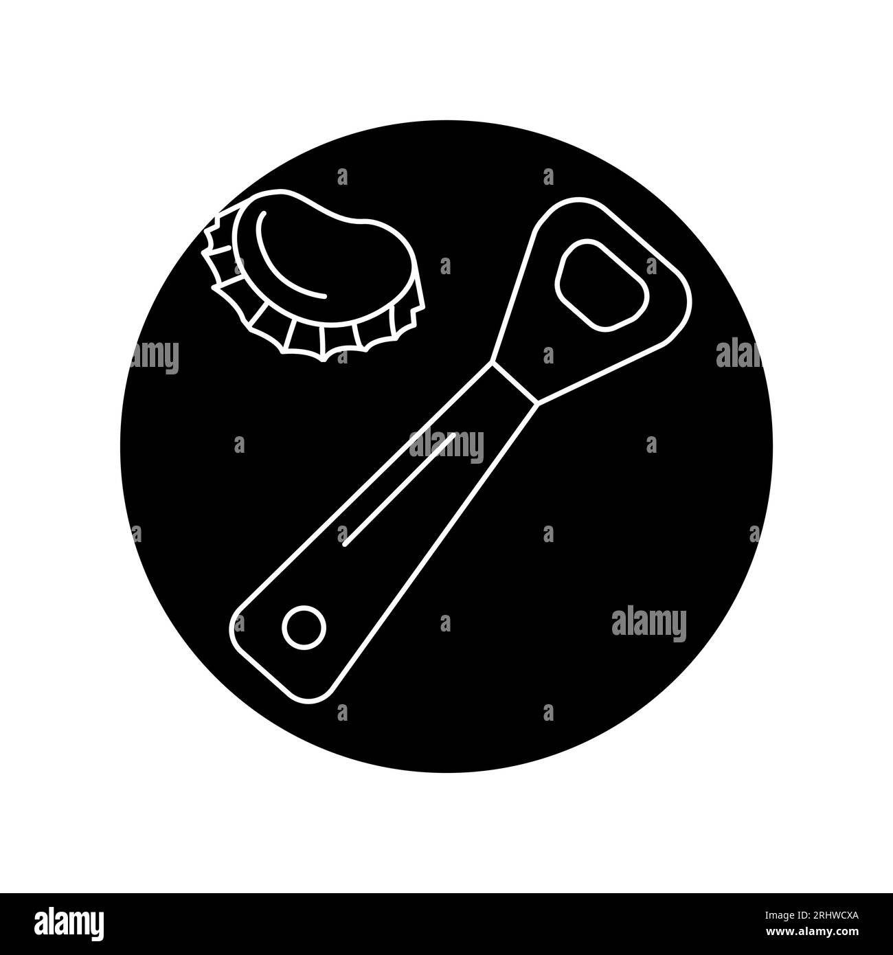 Opener and lid black line icon. Pictogram for web page, mobile app ...