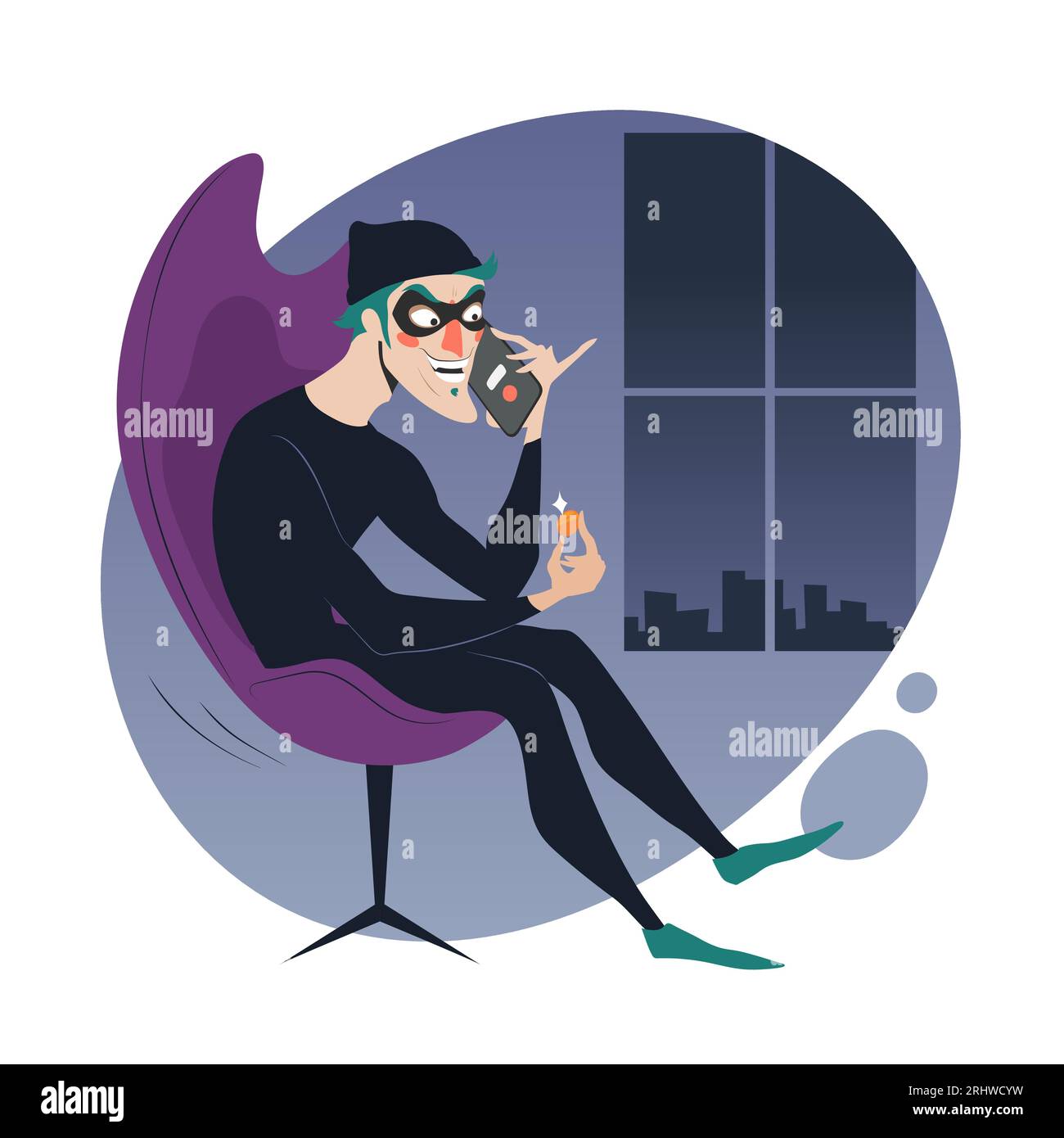 Online scammer illustration Stock Vector Images - Alamy