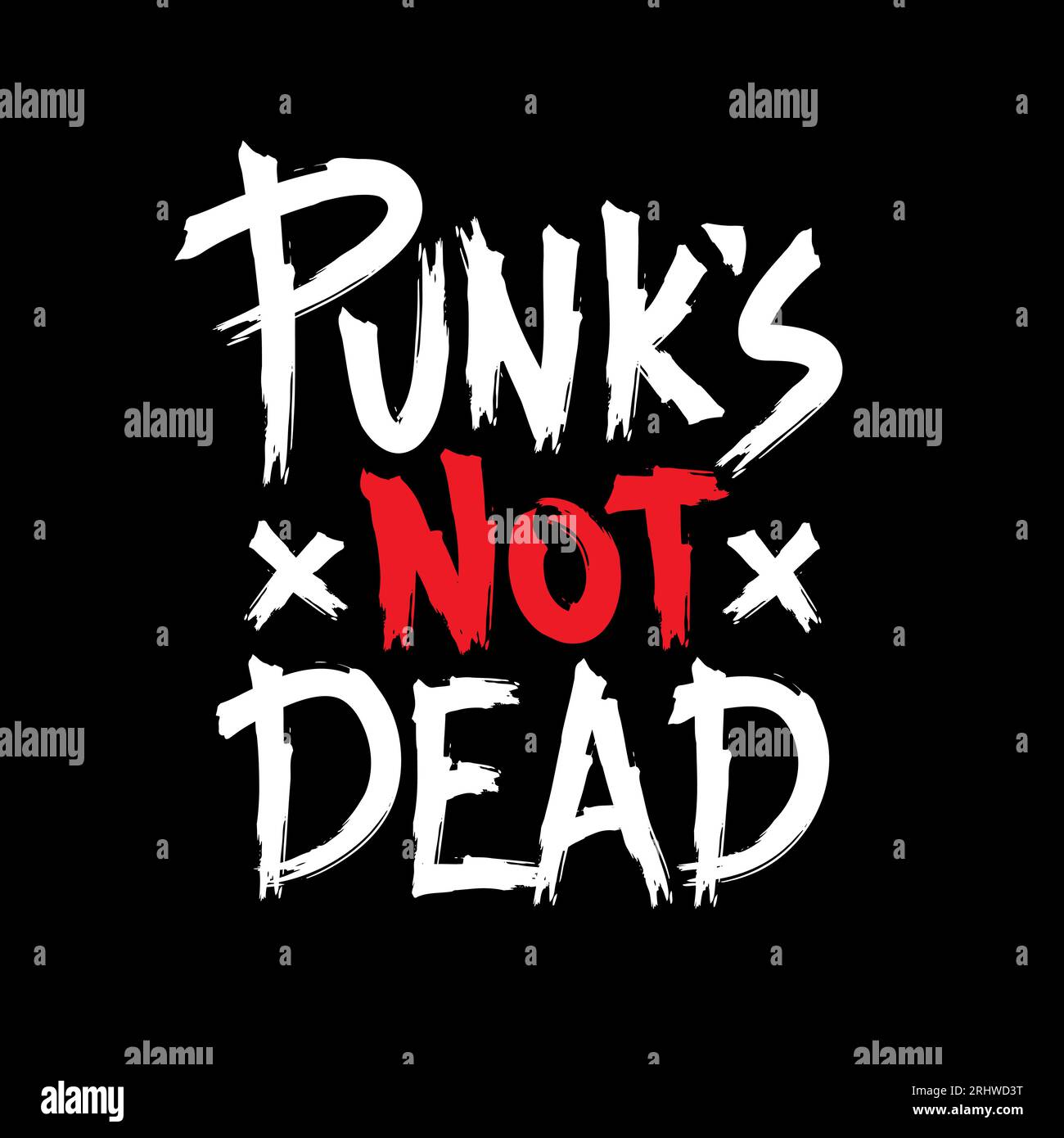 Punks not dead. Vector hand drawn inscription Stock Vector Image & Art ...