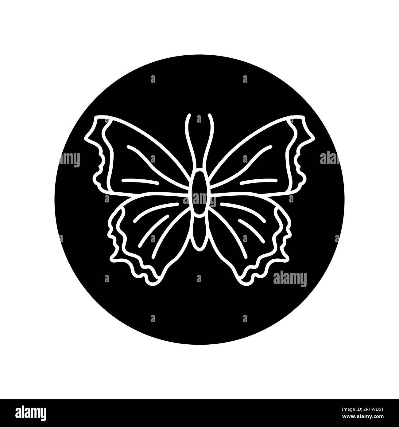 Butterfly black line icon. Pictogram for web page, mobile app, promo ...