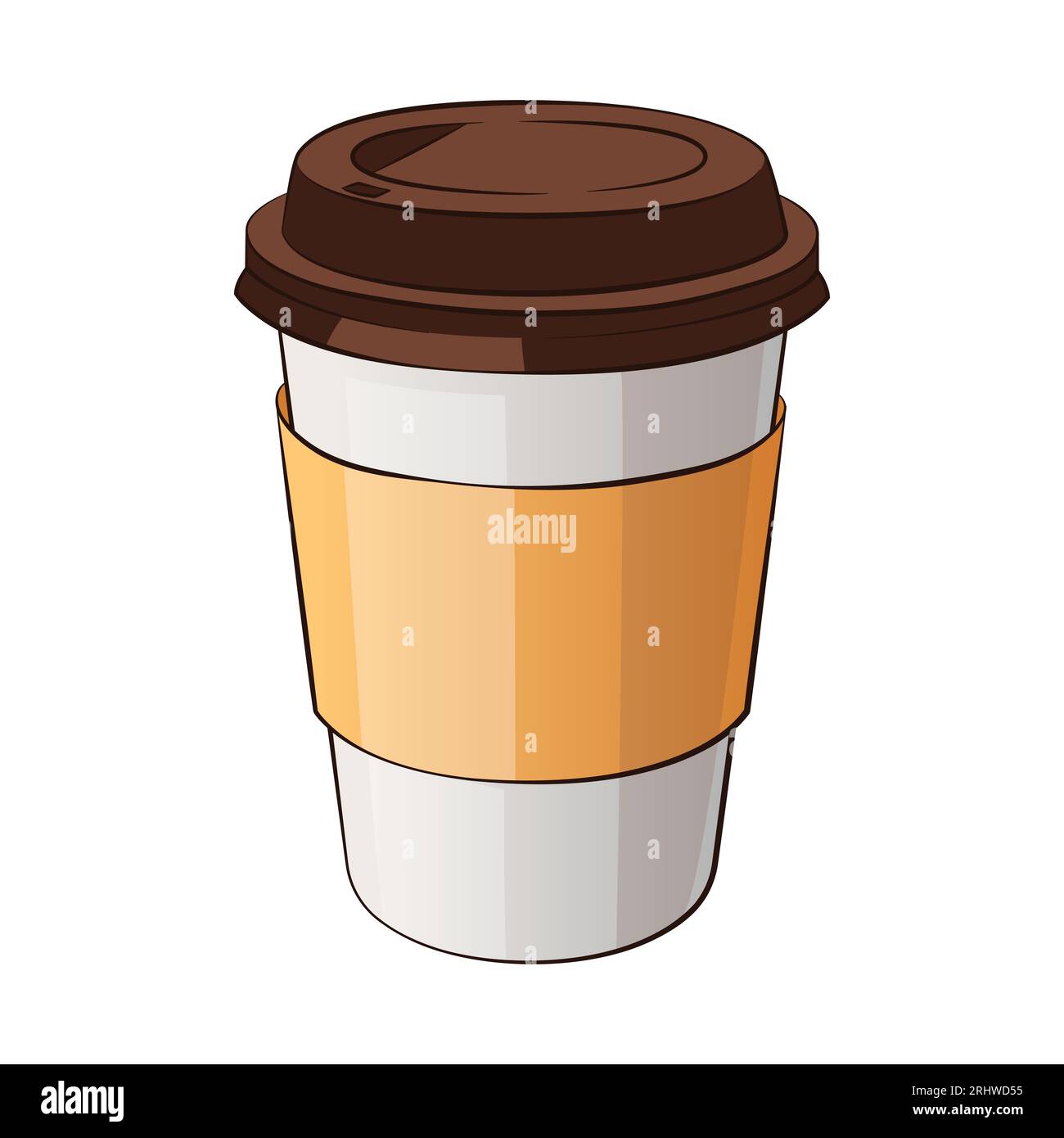 Coffee to go cup isolated on white background, vector illustration ...