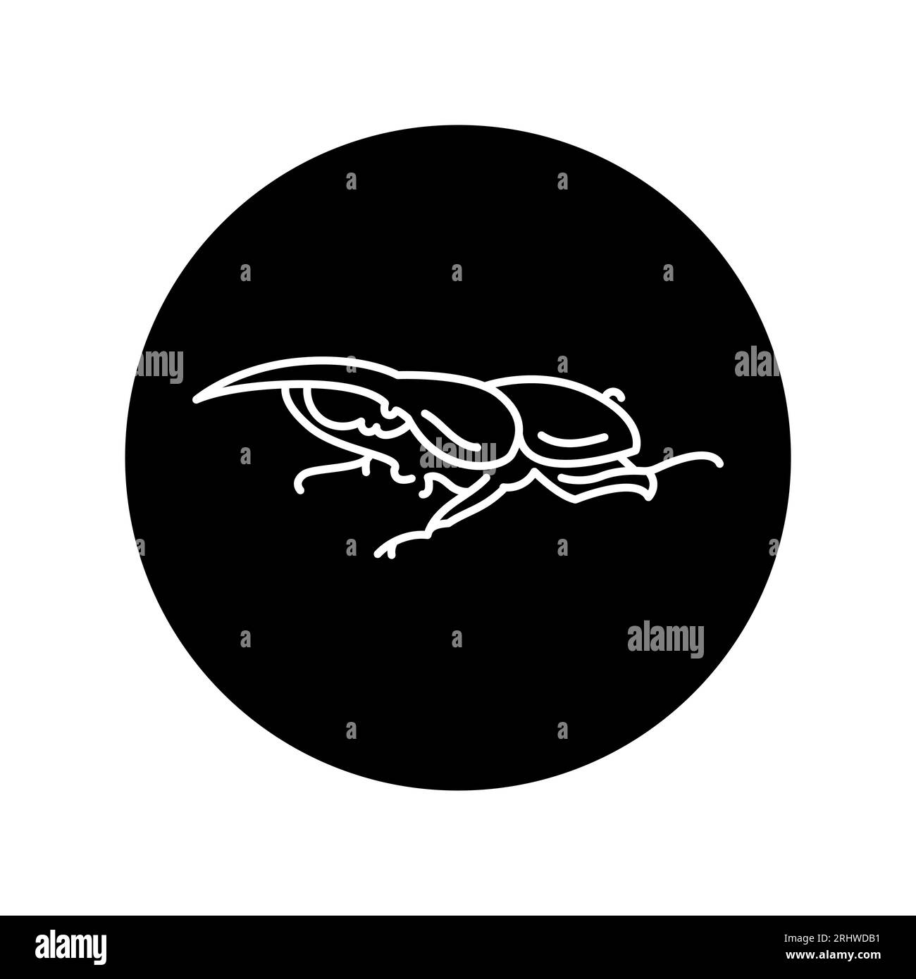 Beetle hercules black line icon. Pictogram for web page, mobile app ...