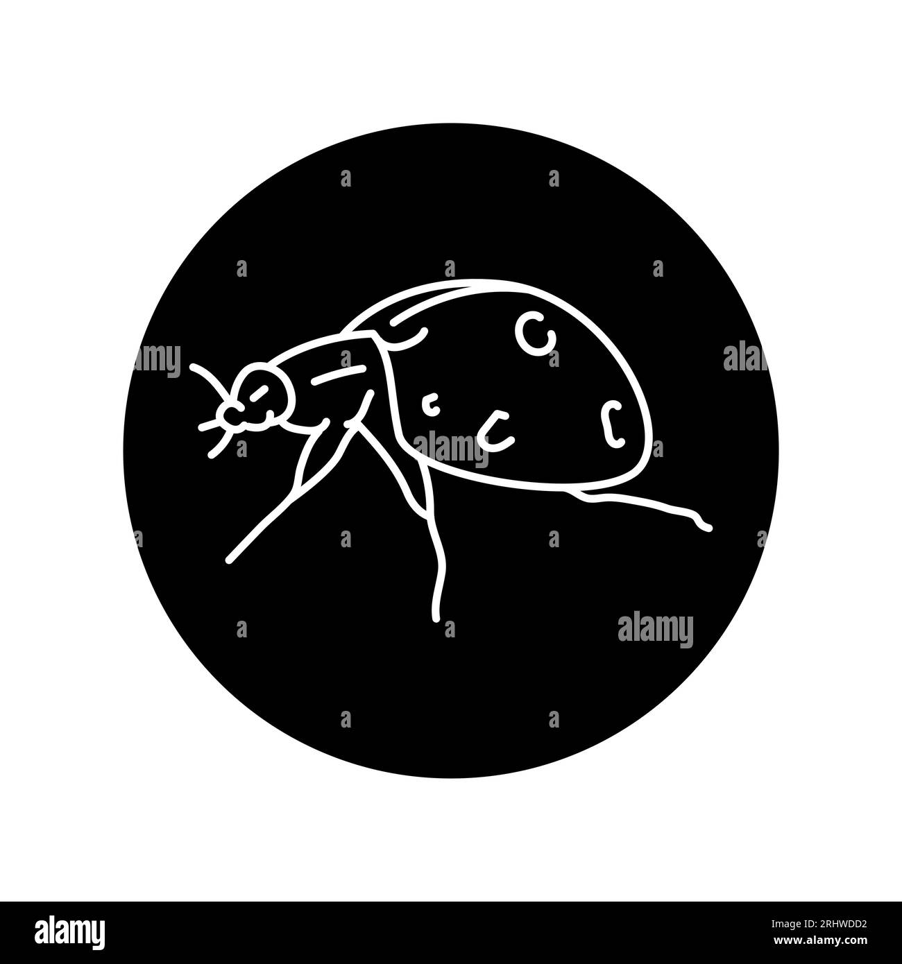 Ladybug black line icon. Pictogram for web page, mobile app, promo ...