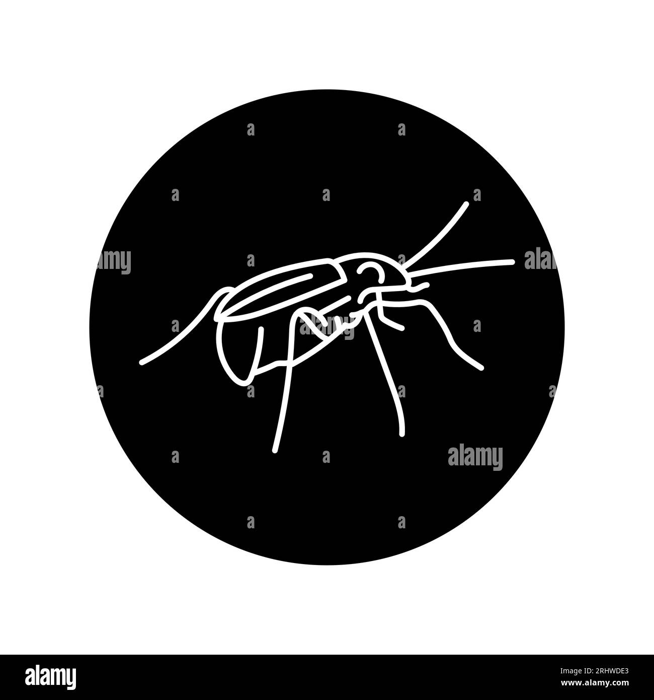 Bombardier beetle black line icon. Pictogram for web page, mobile app ...
