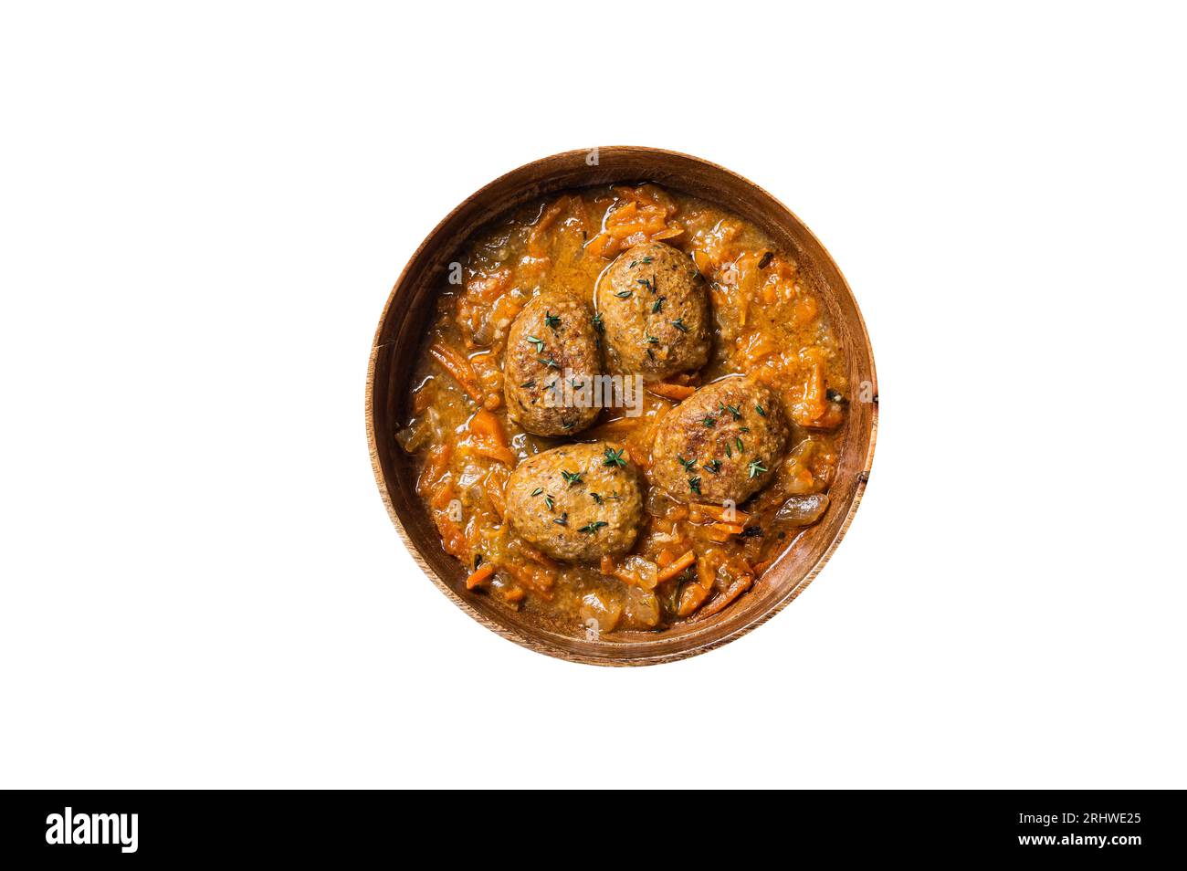 Cutlets or Fish balls with tuna in tomato sauce. High quality Isolate ...