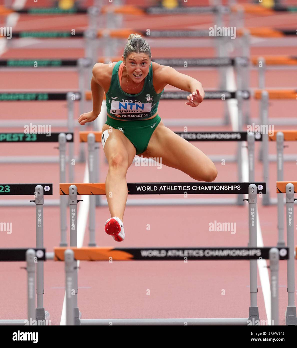 Ireland's Kate O'Connor in action during the Women's Heptathlon - 100m ...