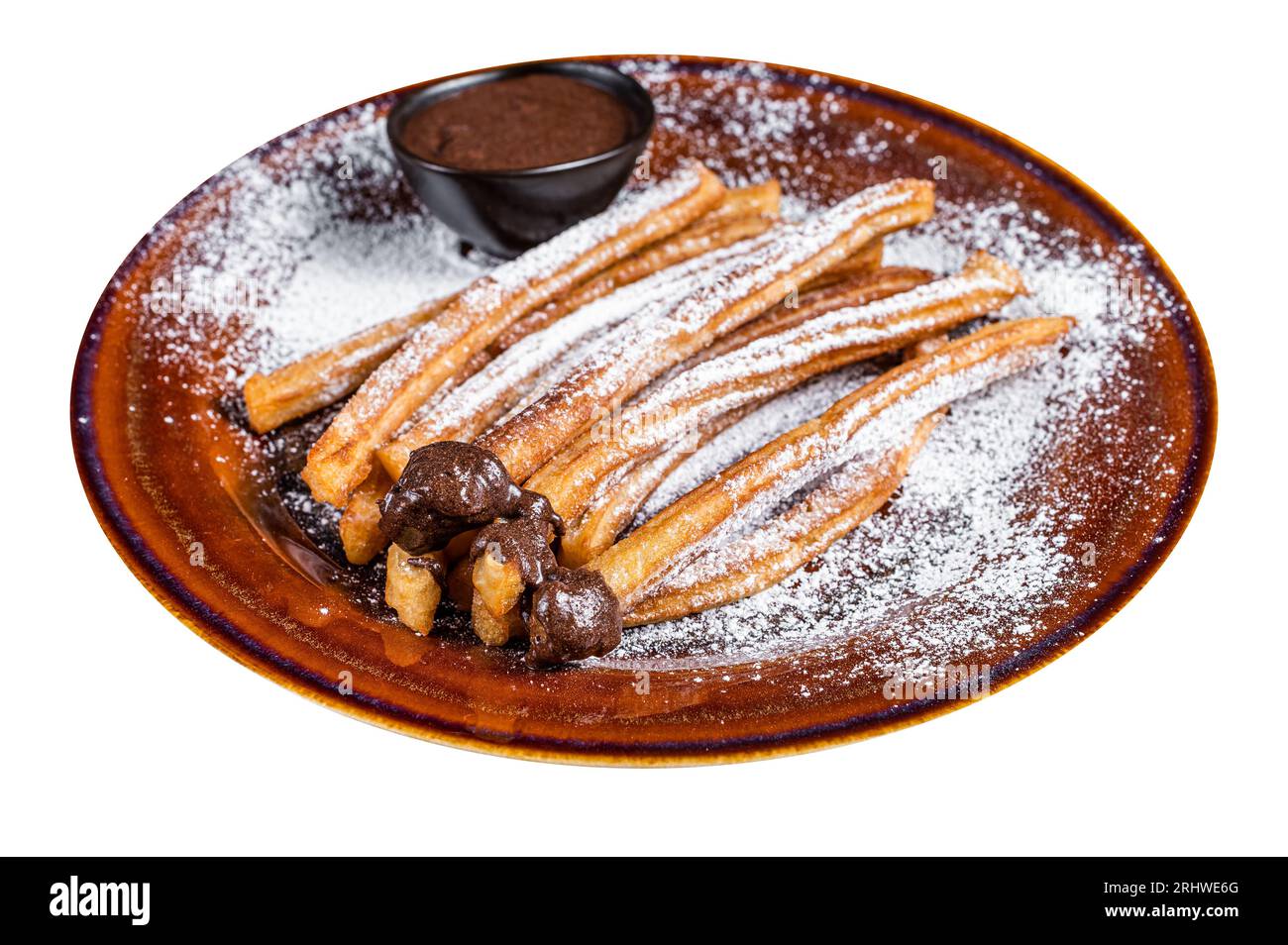 Spanish tapas churros with sugar and chocolate sauce. High quality ... Spanish tapas churros with sugar and chocolate sauce. High quality ...