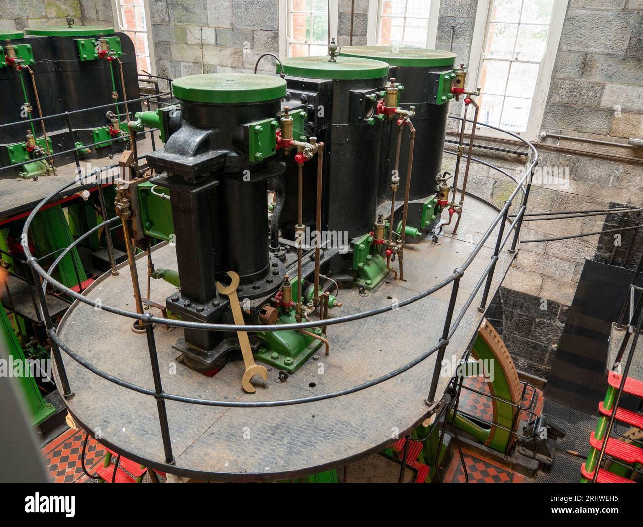Industrial pipes and engines background, power plant Stock Photo - Alamy