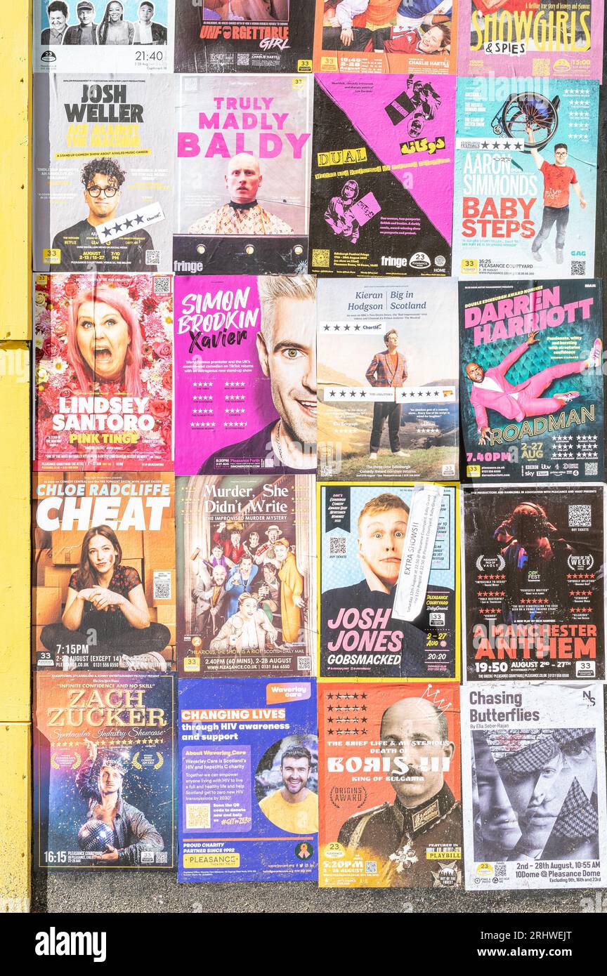 Edinburgh Fringe Show advertising Posters, Edinburgh, Scotland Stock ...