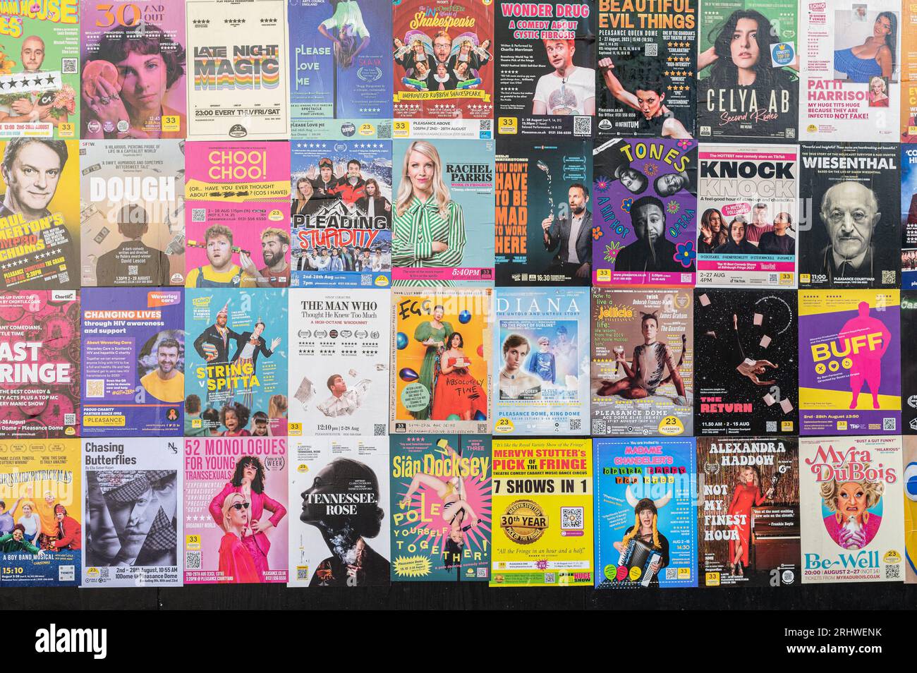 Edinburgh Fringe Show advertising Posters, Edinburgh, Scotland Stock ...