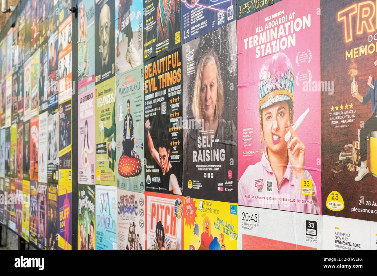 Edinburgh Fringe Show advertising Posters, Edinburgh, Scotland Stock ...