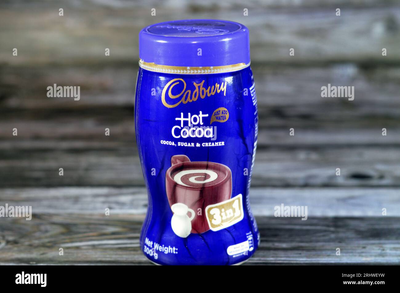 Giza, Egypt, August 12 2023: Cadbury hot chocolate powder, for fast hot ...