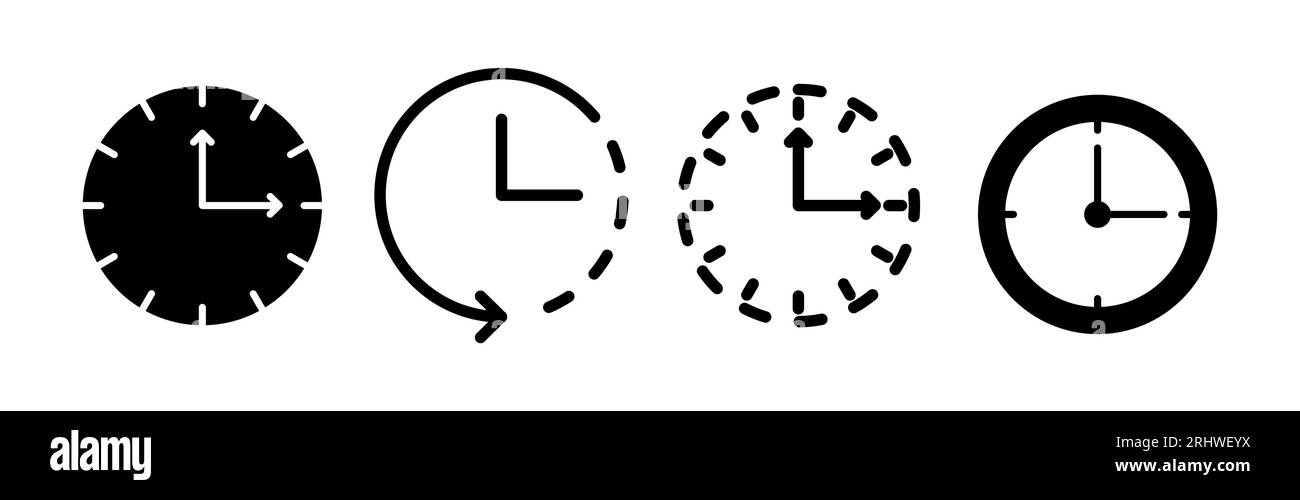 Clock icon. Time icon vector. Clock icon in trendy flat style isolated ...