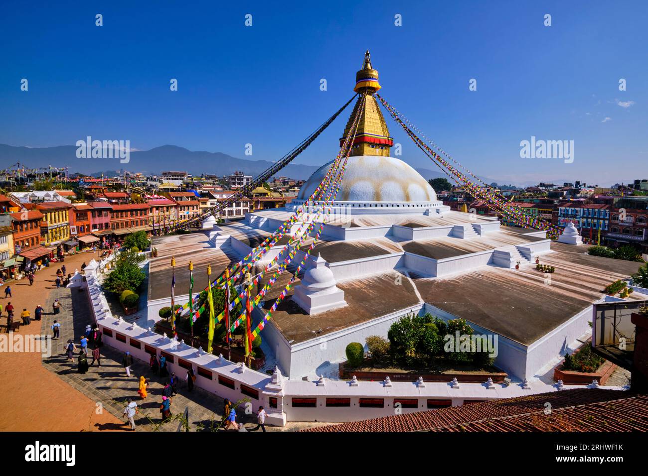 Nepal, Kathmandu valley, Buddhist stupa of Bodnath Stock Photo - Alamy