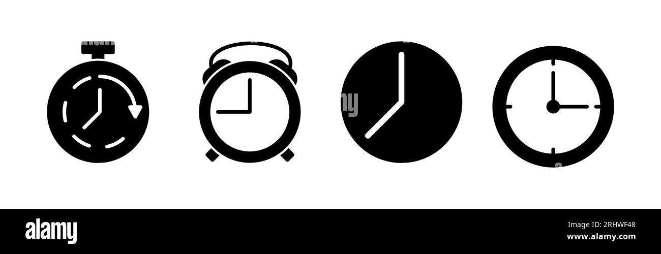 Clock icon. Time icon vector. Clock icon in trendy flat style isolated ...
