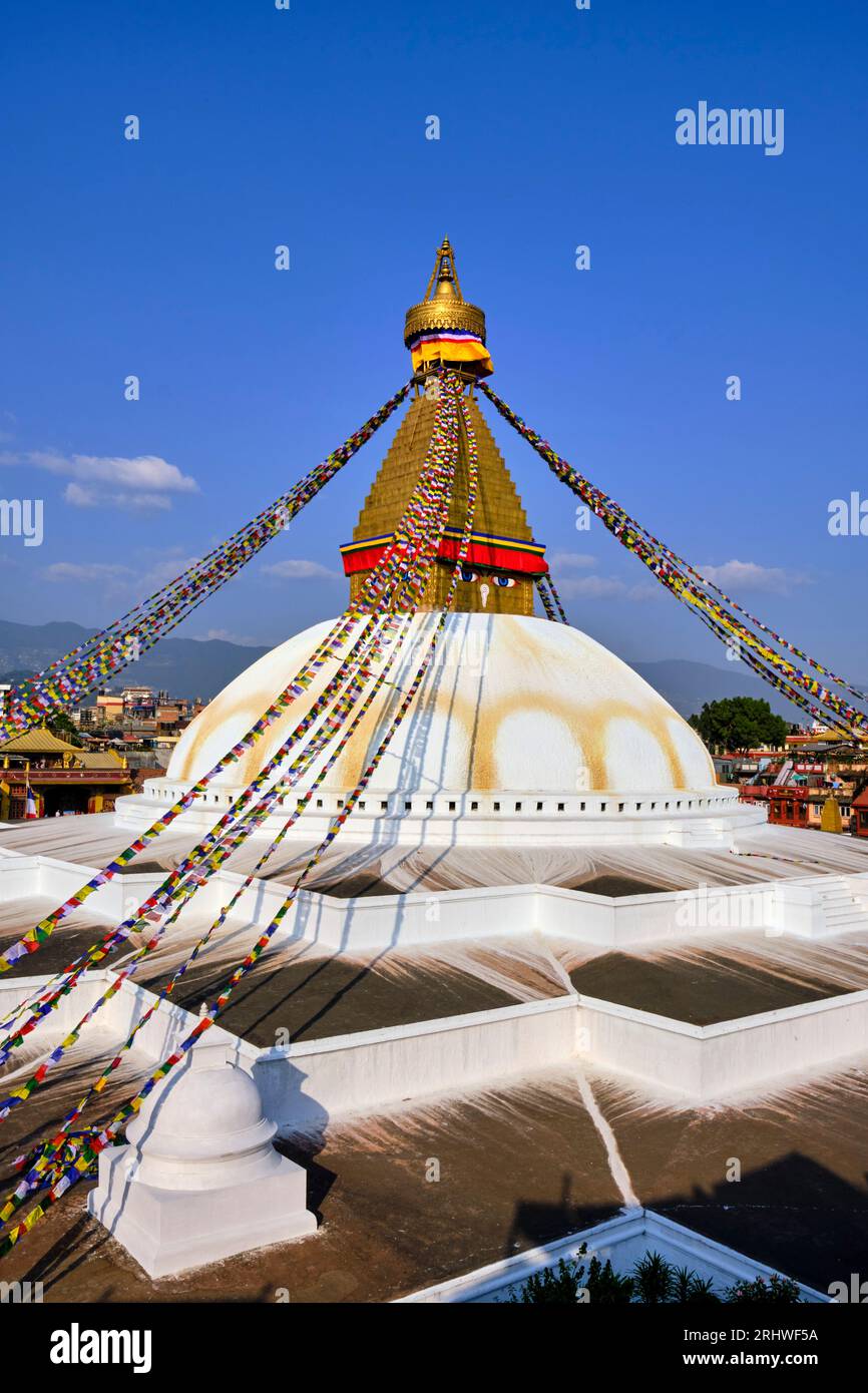 Nepal, Kathmandu valley, Buddhist stupa of Bodnath Stock Photo - Alamy