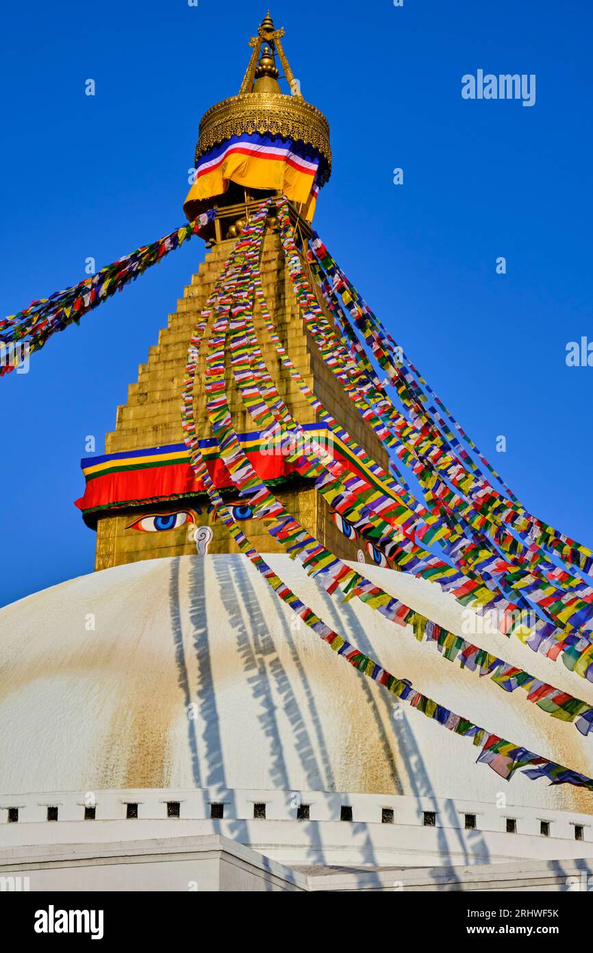 Nepal, Kathmandu valley, Buddhist stupa of Bodnath Stock Photo - Alamy