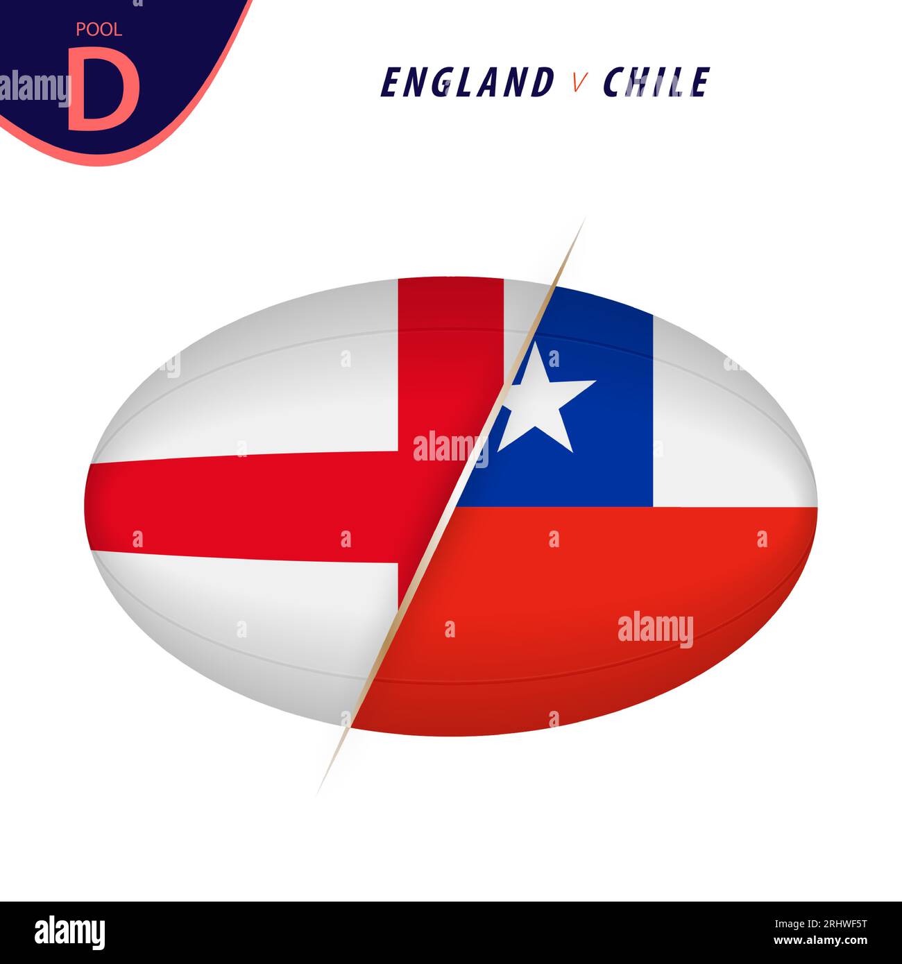 Rugby competition England v Chile. Rugby versus icon. Vector ...