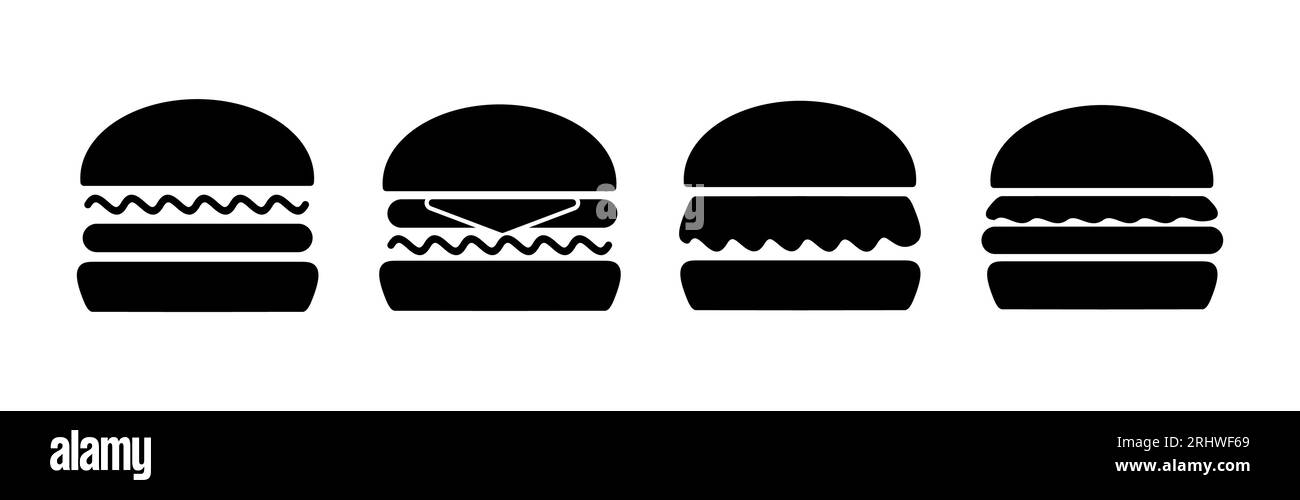 Burger icon vector. hamburger logo icon. fast food icon Stock Vector ...