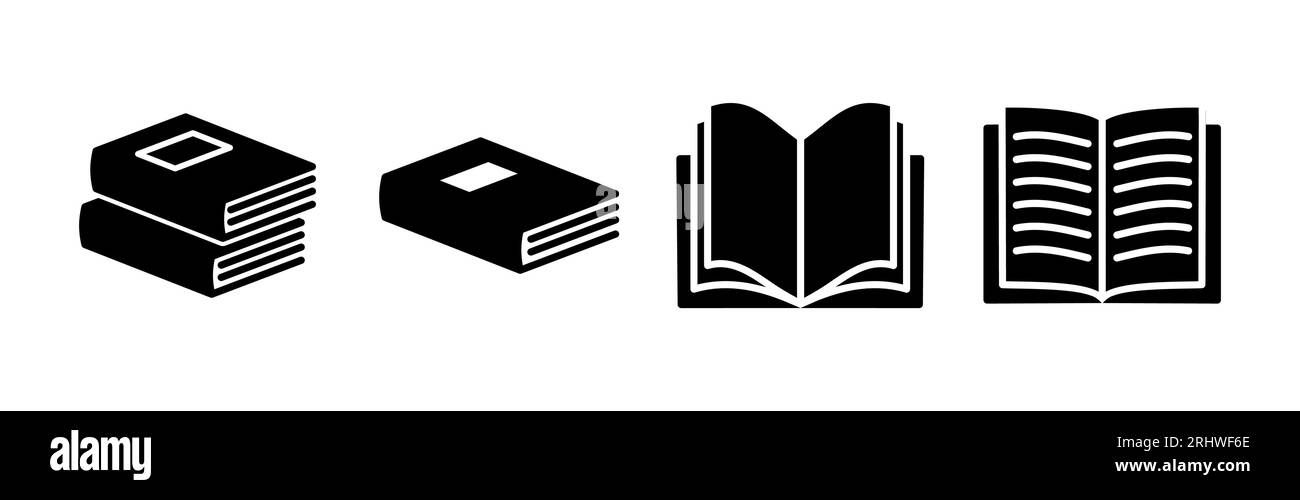 Book icon vector. Open book vector icon Stock Vector Image & Art - Alamy